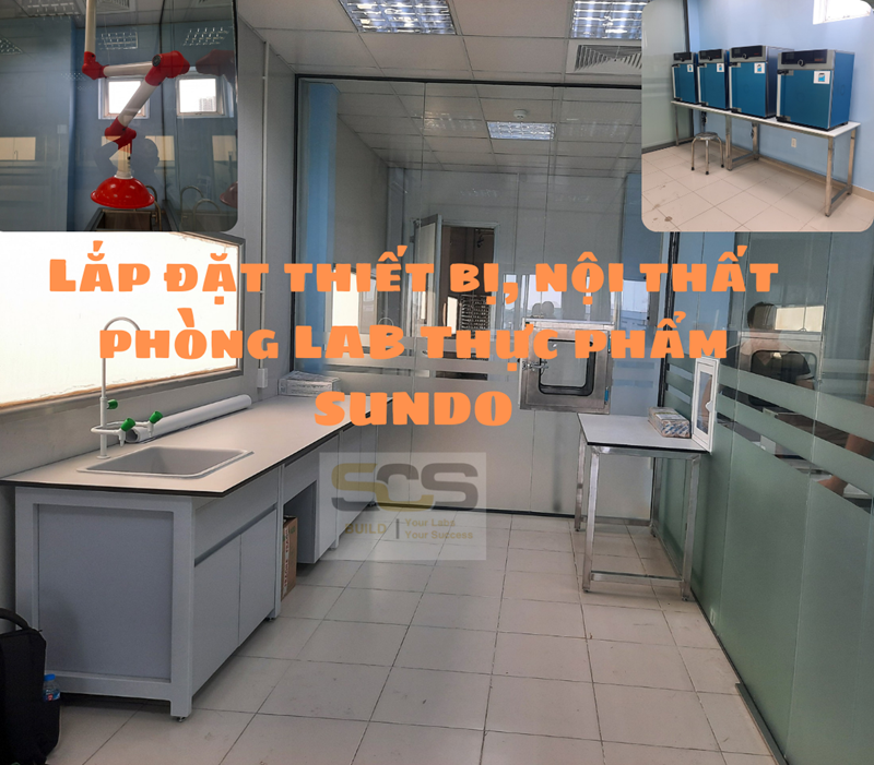 Lắp đặt nội thất thiết bị phòng thí nghiệm Công ty thực phẩm Sundo